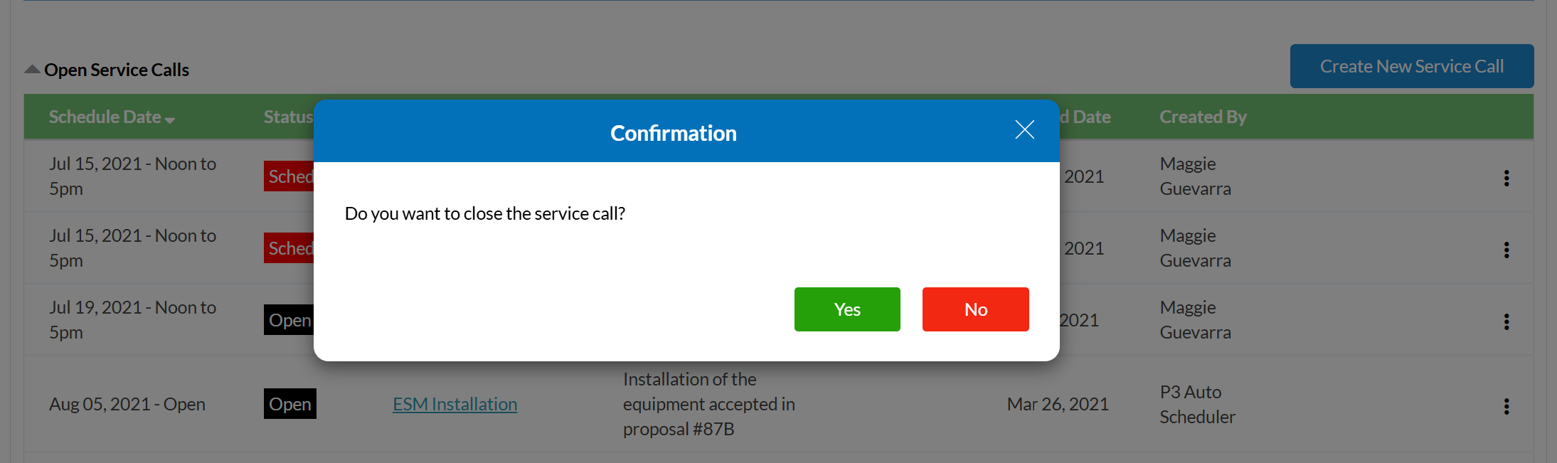 One Click - Customer Record – Shortcut to Close a Service Call – P3 ...