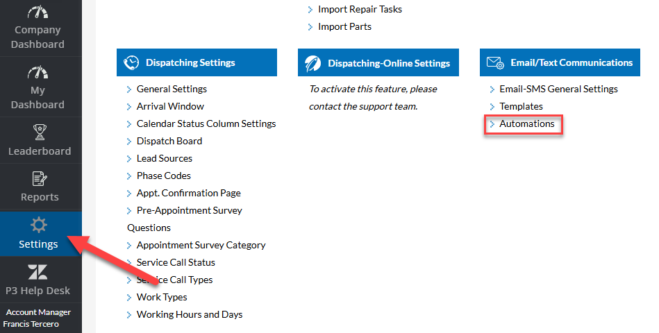 One-Click - Automation - Option to send to Extended Contacts – P3 Help Desk